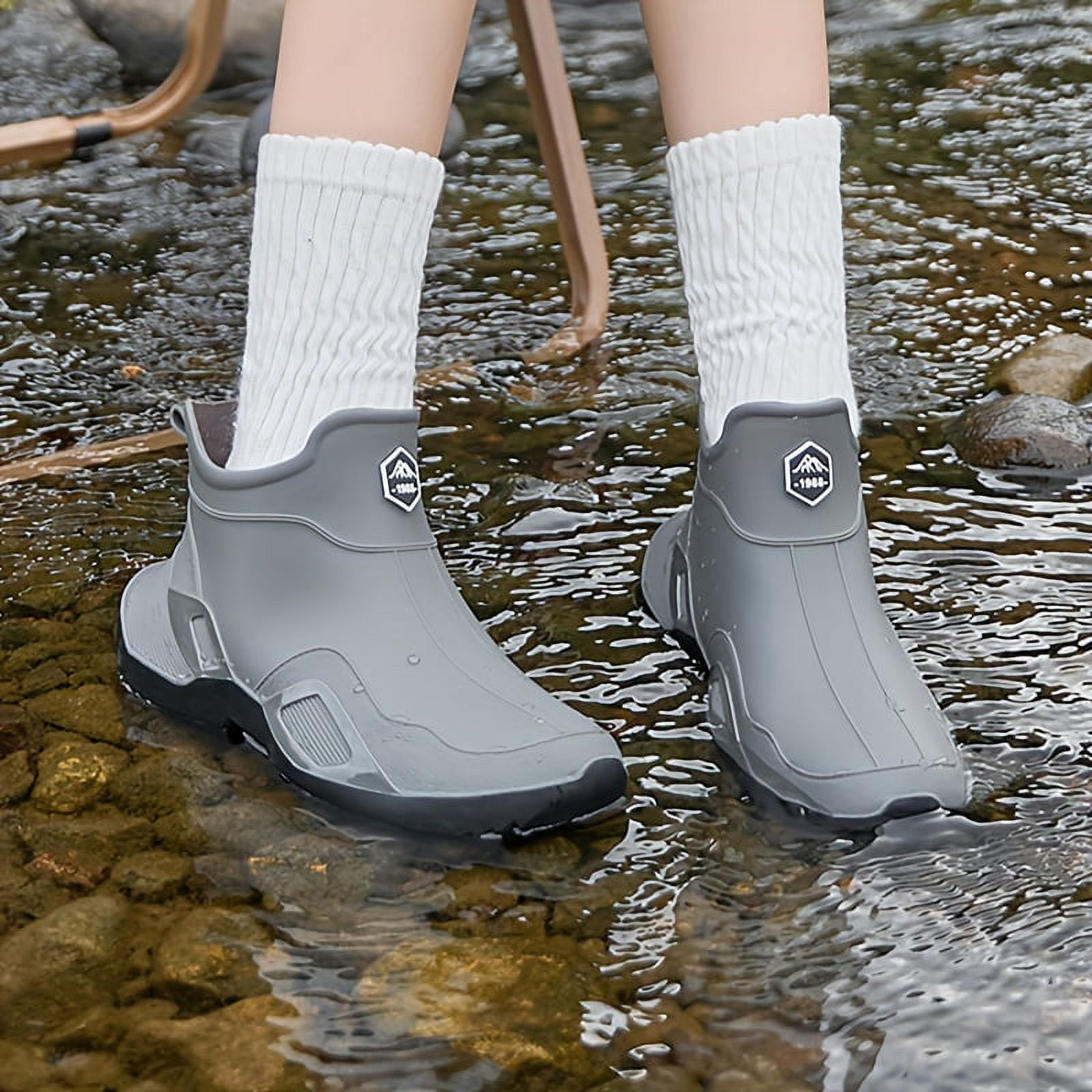 EIGTHTAIL Waterproof Rain Boots with Slip-On Design Non-Slip Durable ...