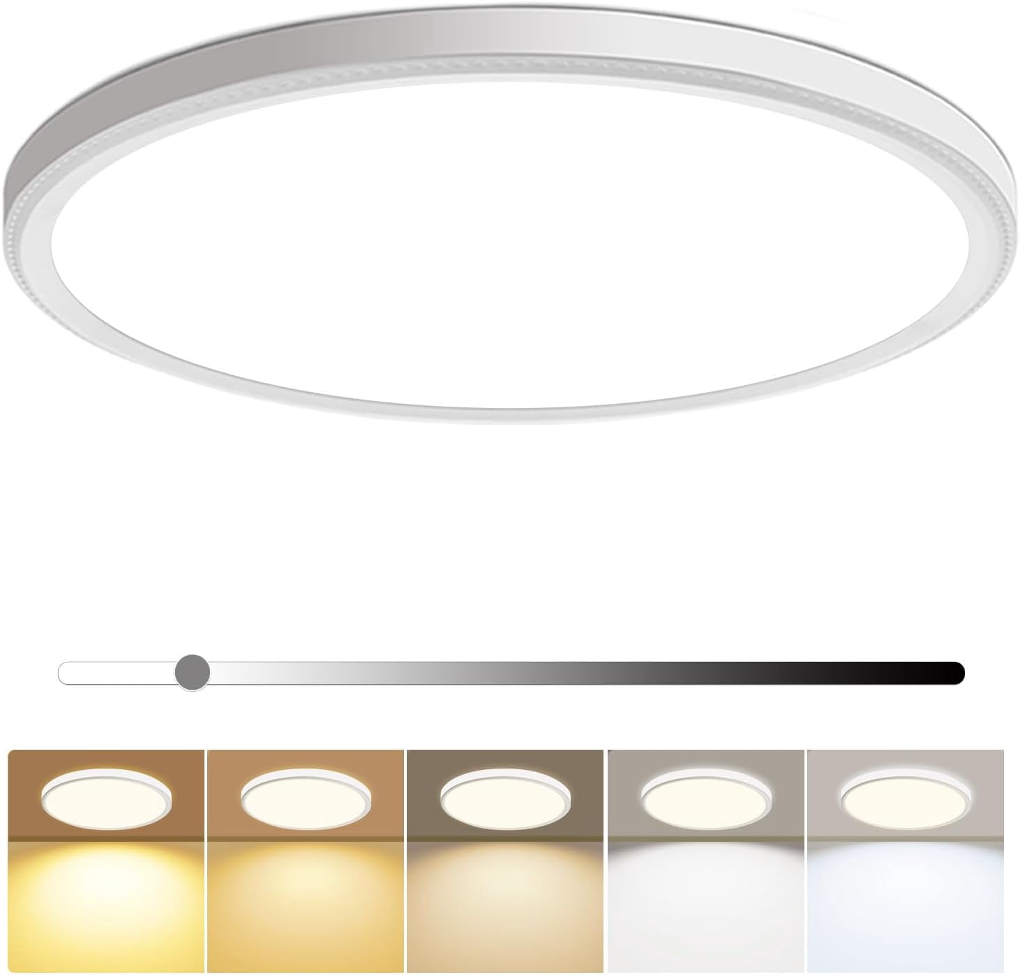 EIKODO-12 Inch Dimmable LED Flush Mount Ceiling Light Fixture 28W ...