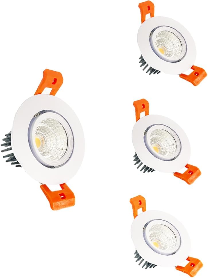EIKODO-2 Inch 3W COB Recessed Downlight, Dimmable recessed Lighting,60 ...