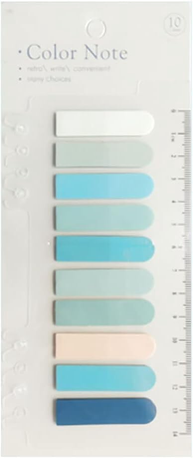 EIKODO-200pcs Colorful Sticky Index Tabs,10 Colors Translucent Sticky ...