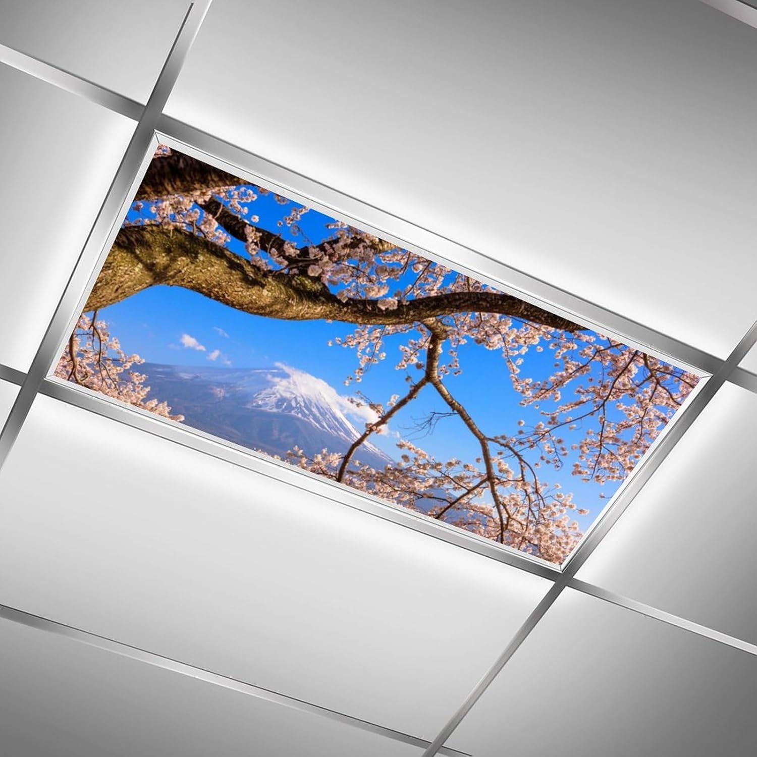 EIKODO-2Pack Fluorescent Light Covers Ceiling Light, Mount Fuji ...