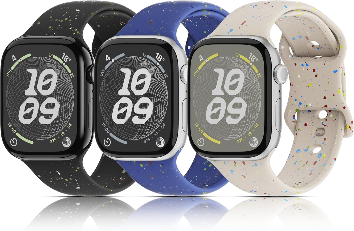 EIKODO-3-Pack Compatible with Kids Apple Watch Band, Recycled Plastic ...