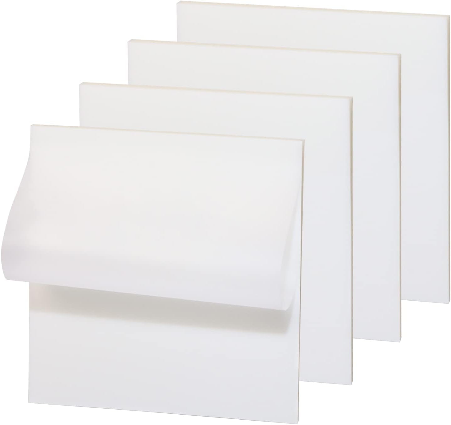 EIKODO-4 Pack Transparent Sticky Notes 7.6x7.6CM Self-Stick Book Tabs ...