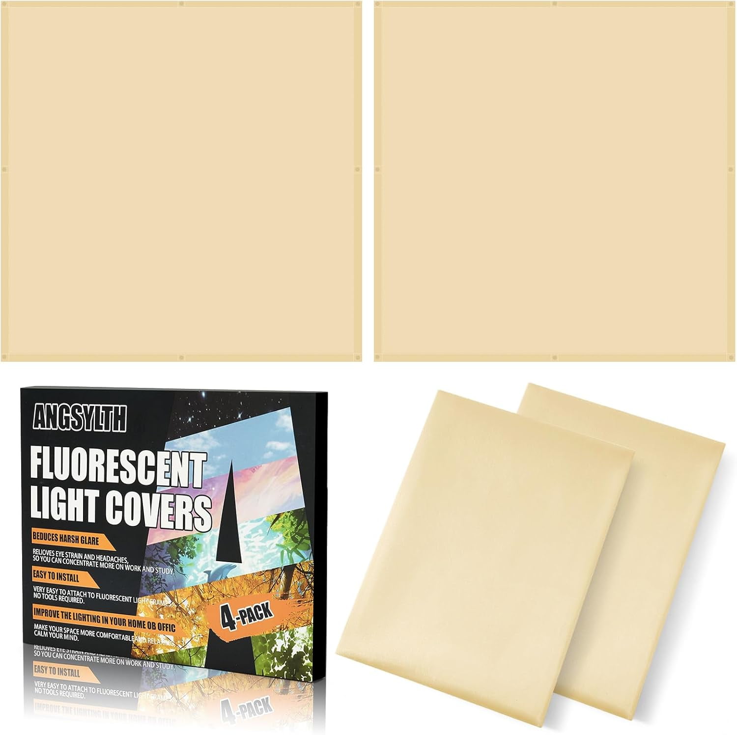 EIKODO-4 Pcs Fluorescent Light Covers - 2 x 2 Feet Covers for Ceiling ...