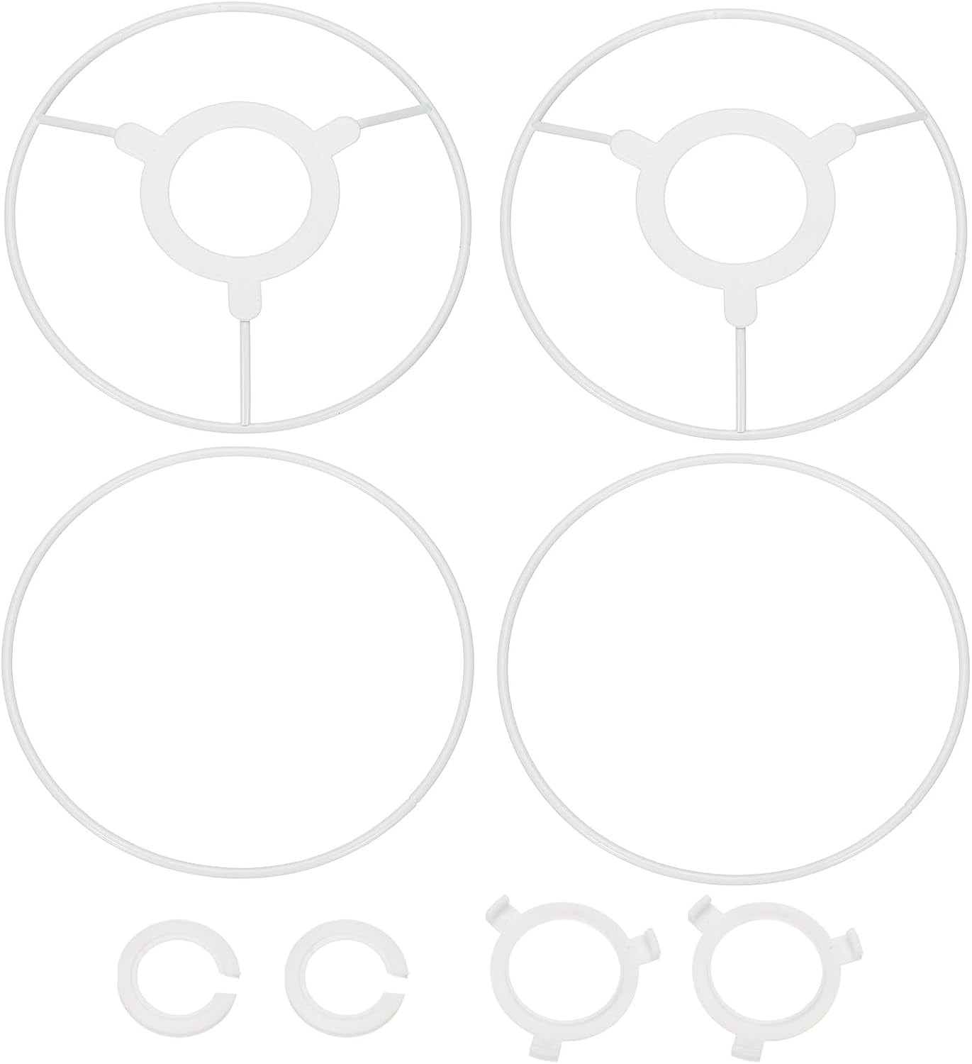 EIKODO-5.5 Inch Lamp Shade Ring, 2 Set Lamp Shade Frame with E27 to E26 ...