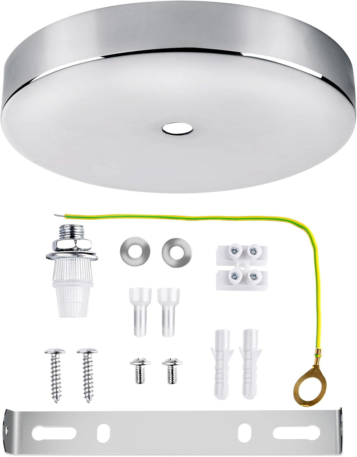 EIKODO-5.9" Silver Ceiling Canopy Light Kit Rewind Single Hole with ...