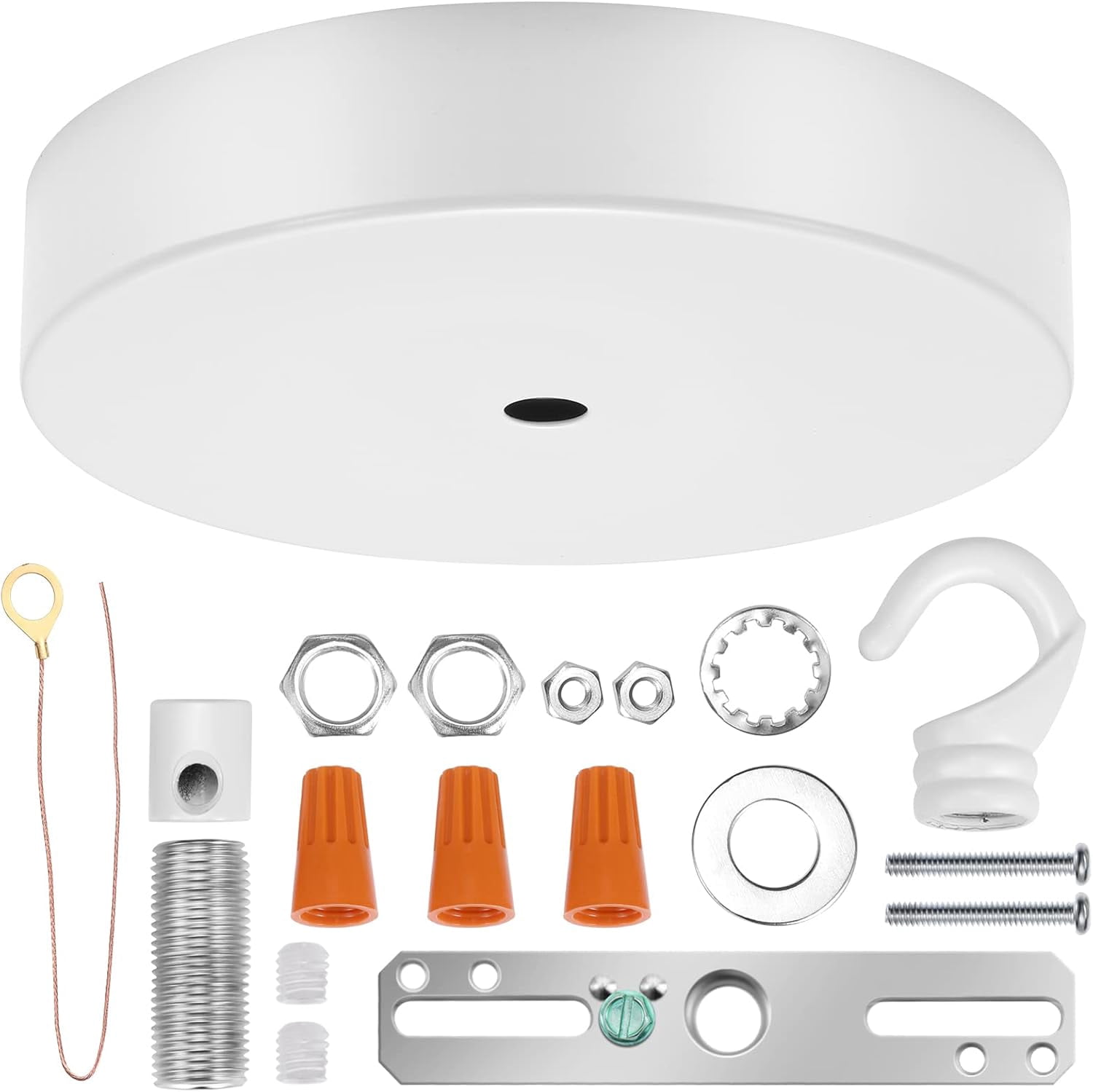 EIKODO-5 Inches White Center Hole Chandelier Canopy Pendant Light ...
