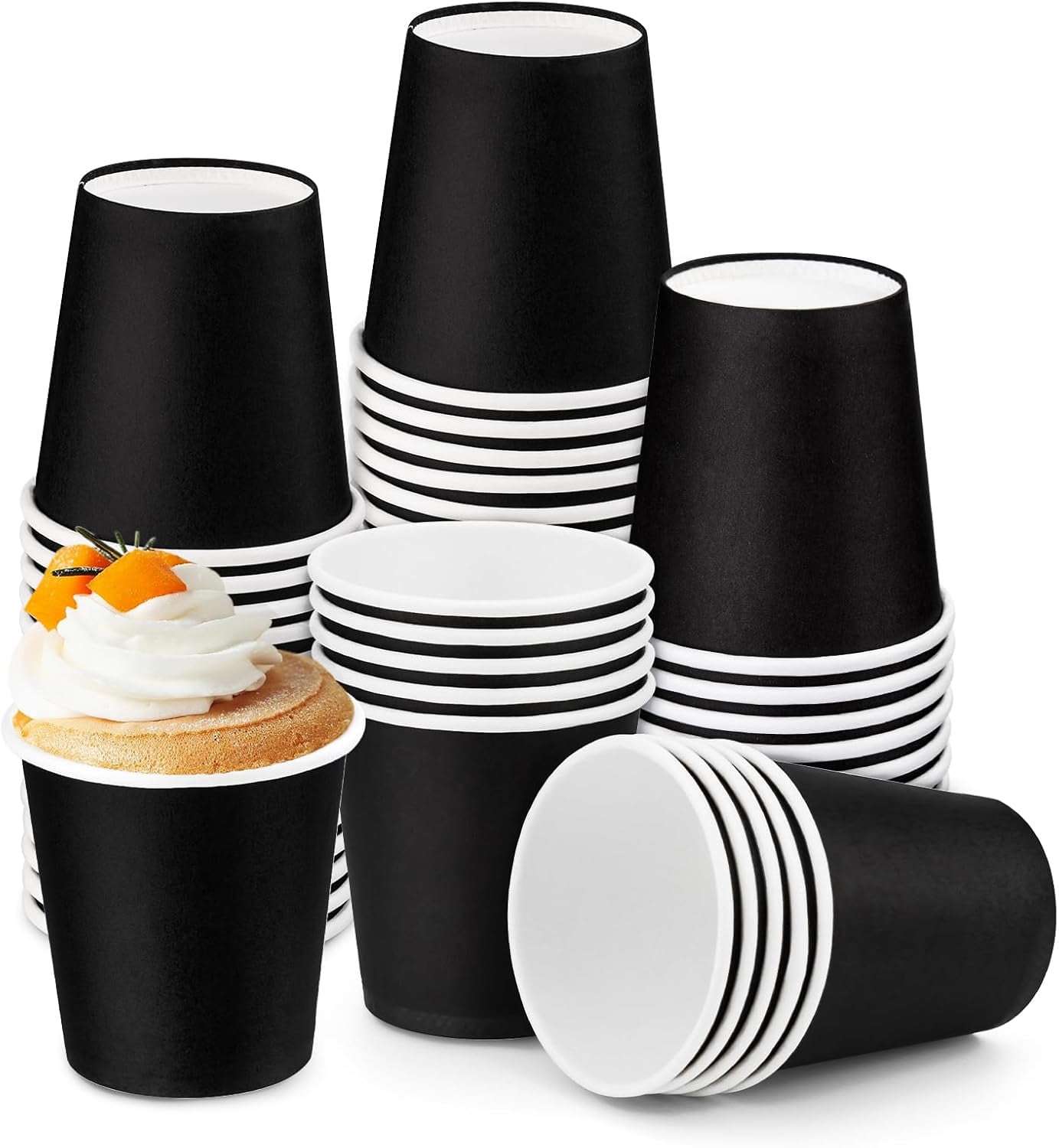 EIKODO-50 Pack 3 Oz Paper Cups, Disposable Cups for Bathroom, Mouthwash ...
