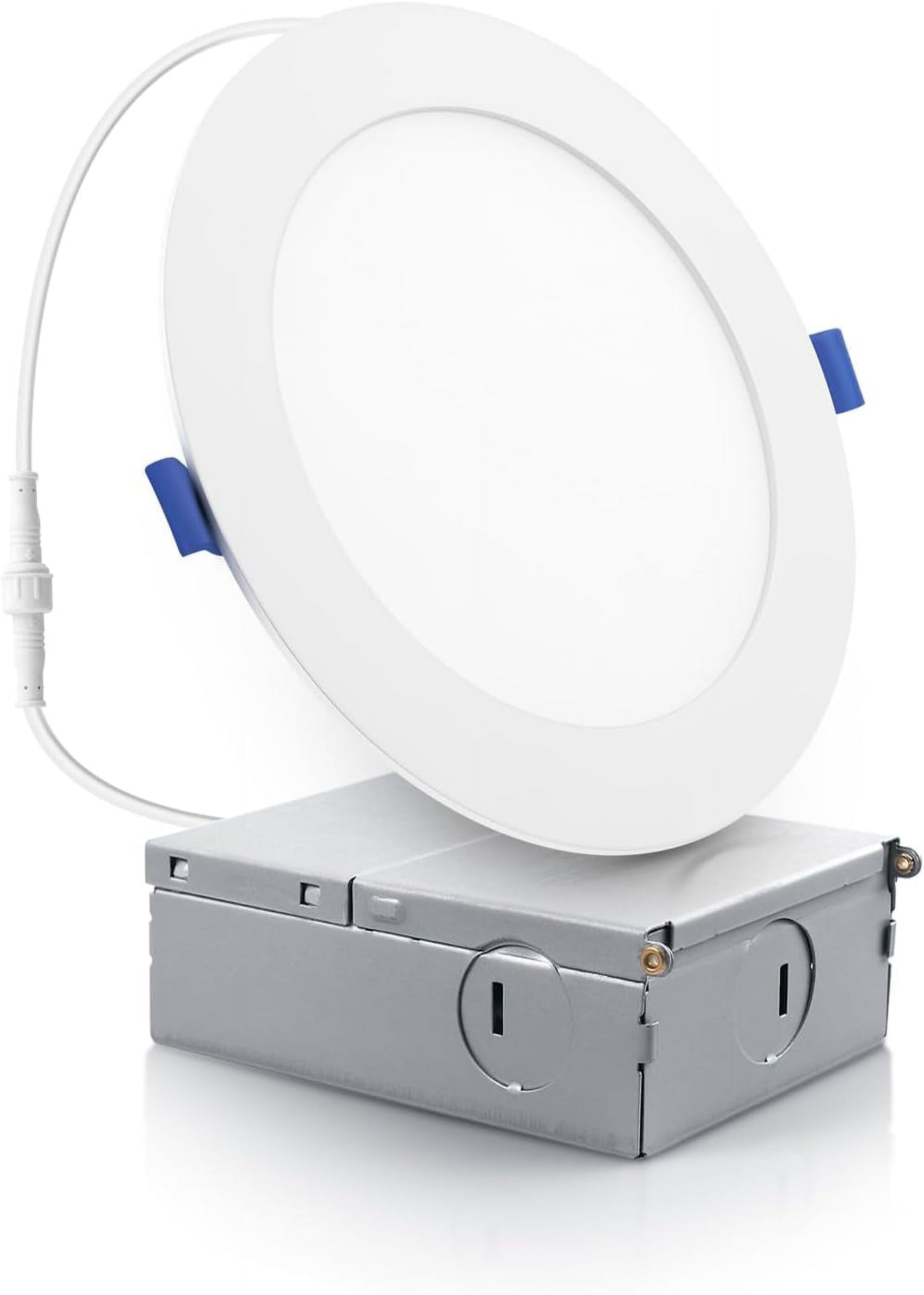 EIKODO-6 Inch Slim Recessed Lighting with Junction Box, Dimmable ...