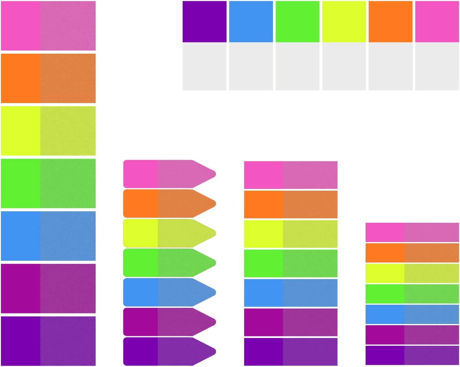 EIKODO-680 Pieces Sticky Tabs for Annotating Books Page Marker Flags ...