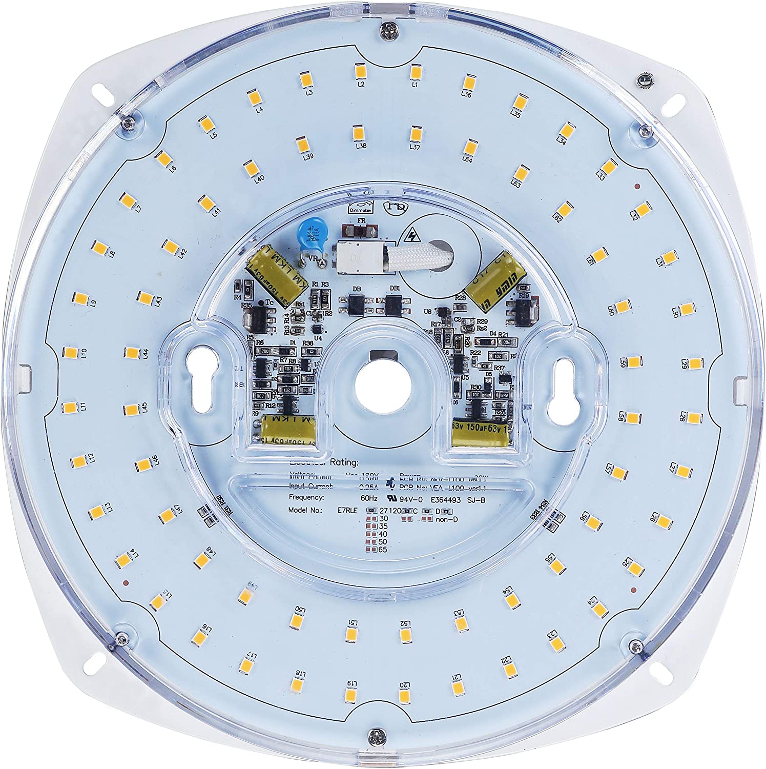 EIKODO-7" PCB, 8.39" Overall, 28W, 5000K, 2450LM, 120V, CRI80, Dimmable ...