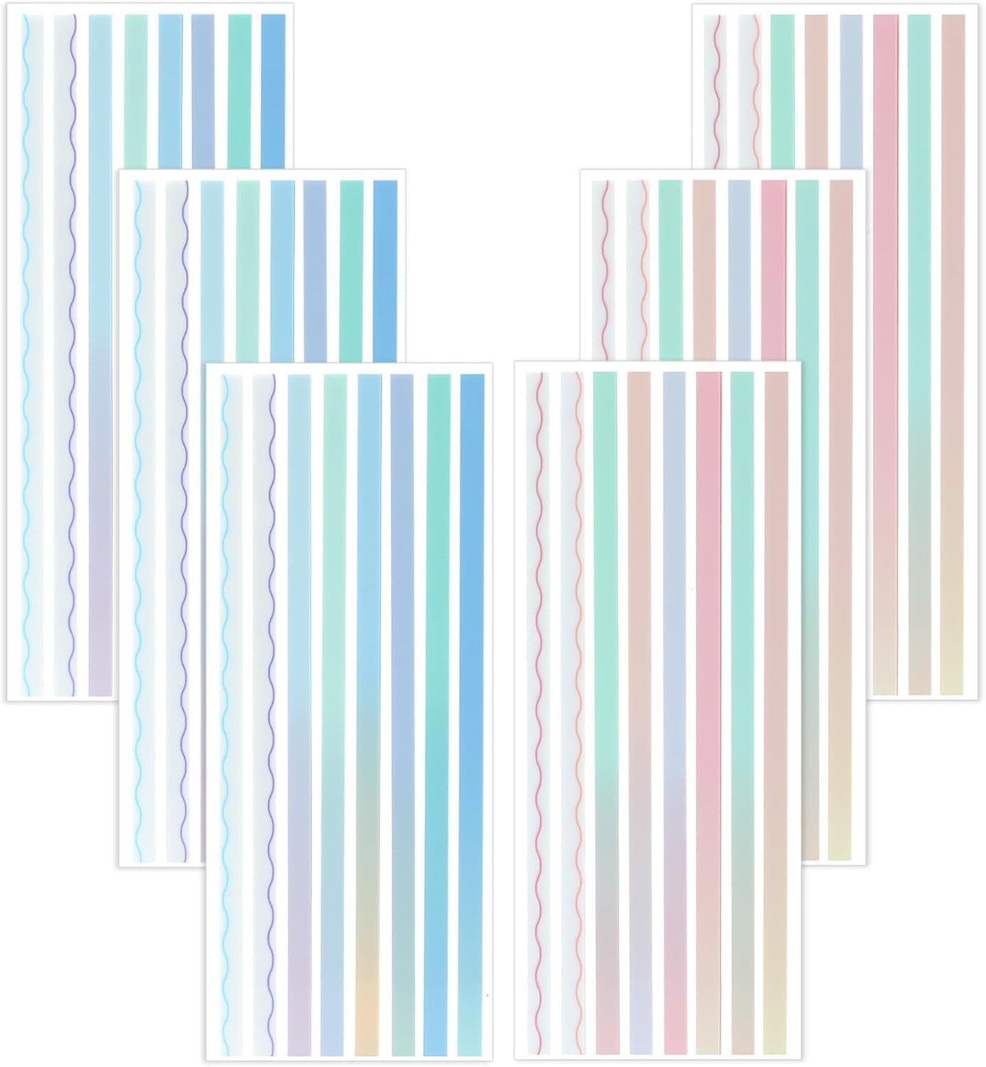 EIKODO-960 Pieces Transparent Highlighter Strips for Reading, Gradient ...