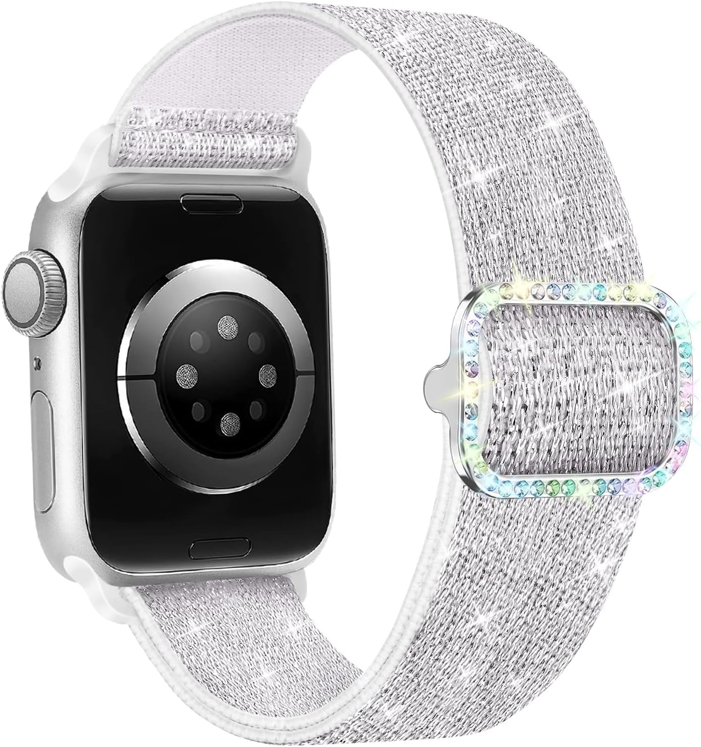 EIKODO-Bling Stretchy Nylon Band Compatible with Apple Watch Band 38mm ...