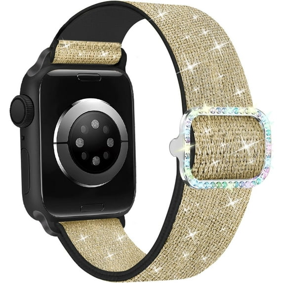 EIKODO-Bling Stretchy Nylon Band Compatible with Apple Watch Band 42mm ...