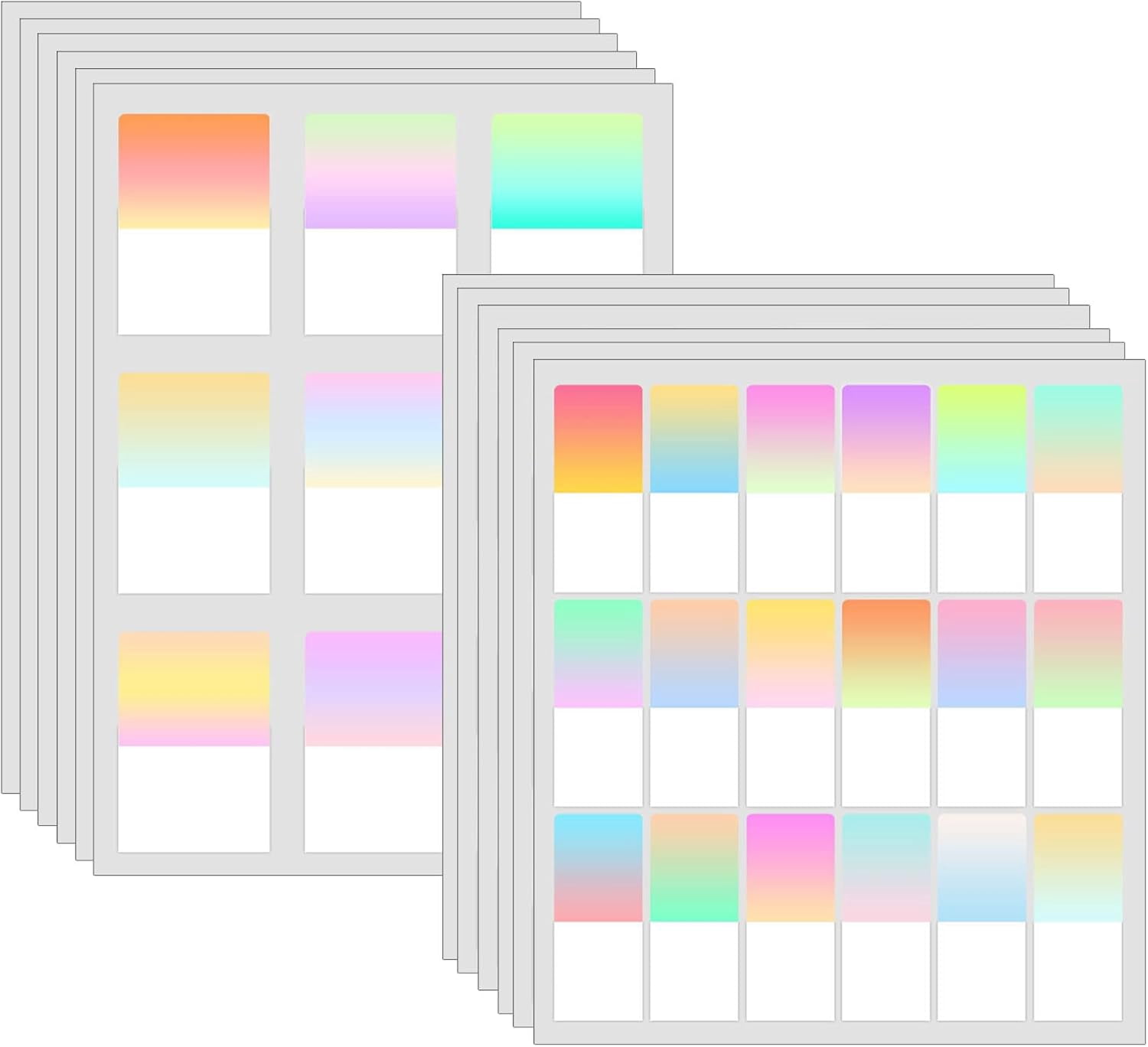 EIKODO-Book Sticky Index Tabs Transparent Gradient File Tabs Flags Page ...