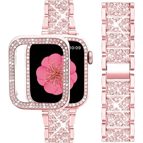 EIKODO-Compatible with Apple Watch Band 38mm + Case, Women Jewelry ...
