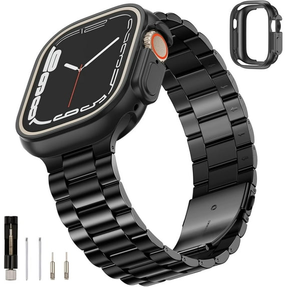 EIKODO-Compatible with Apple Watch Band 49mm for Men Women, Stainless ...