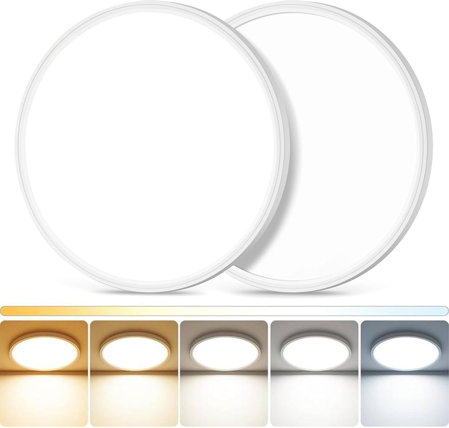 EIKODO-DLLT LED Flush Mount Ceiling Light: 2Pack 12 inch Super Slim ...