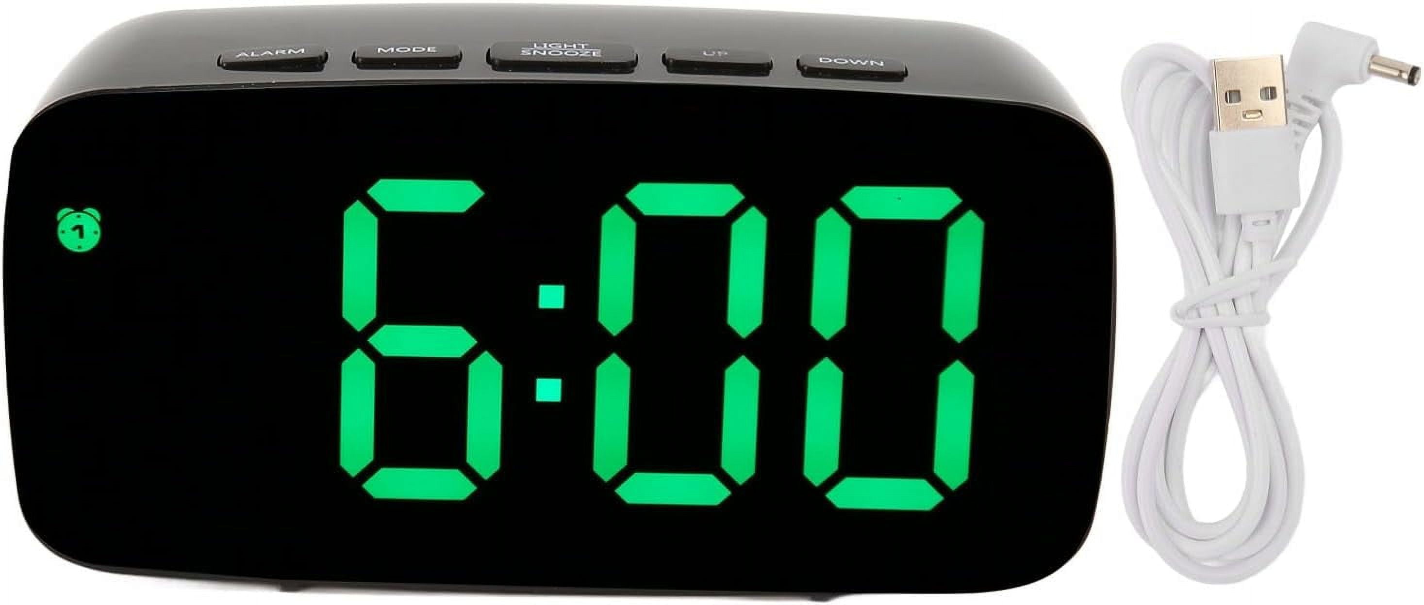 EIKODO-Digital Alarm Clock, Large LED Display Electric Bedroom Clock ...