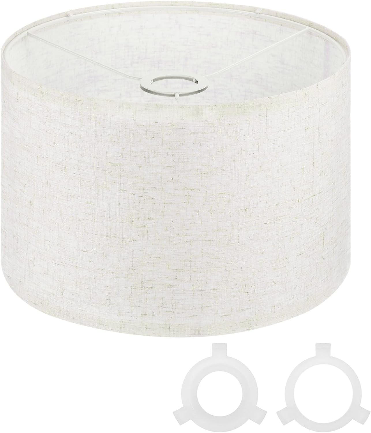 EIKODO-Drum Lamp Shades for Table Lamps 12"x12"x8" Linen Lampshade Easy ...
