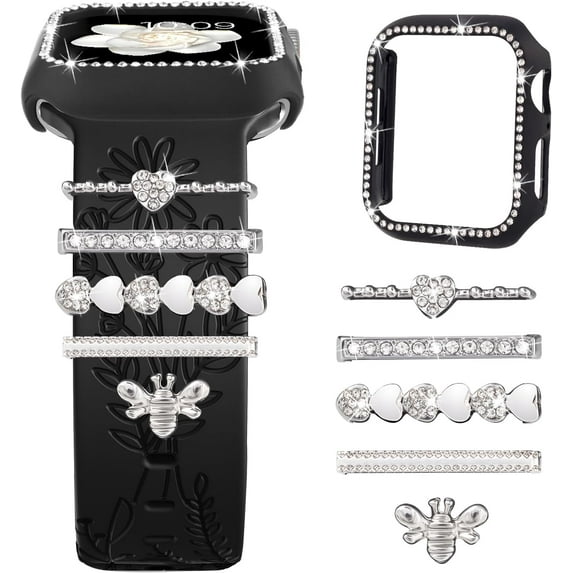 EIKODO-Engraved Band + Charms + Case for Apple Watch Band 38mm 40mm ...