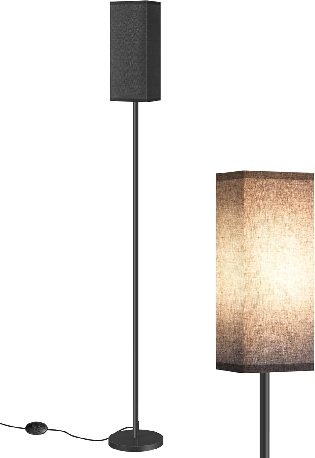 EIKODO-Floor Lamp, Pole Lamp with Foot Switch, Modern Standing Lamp ...