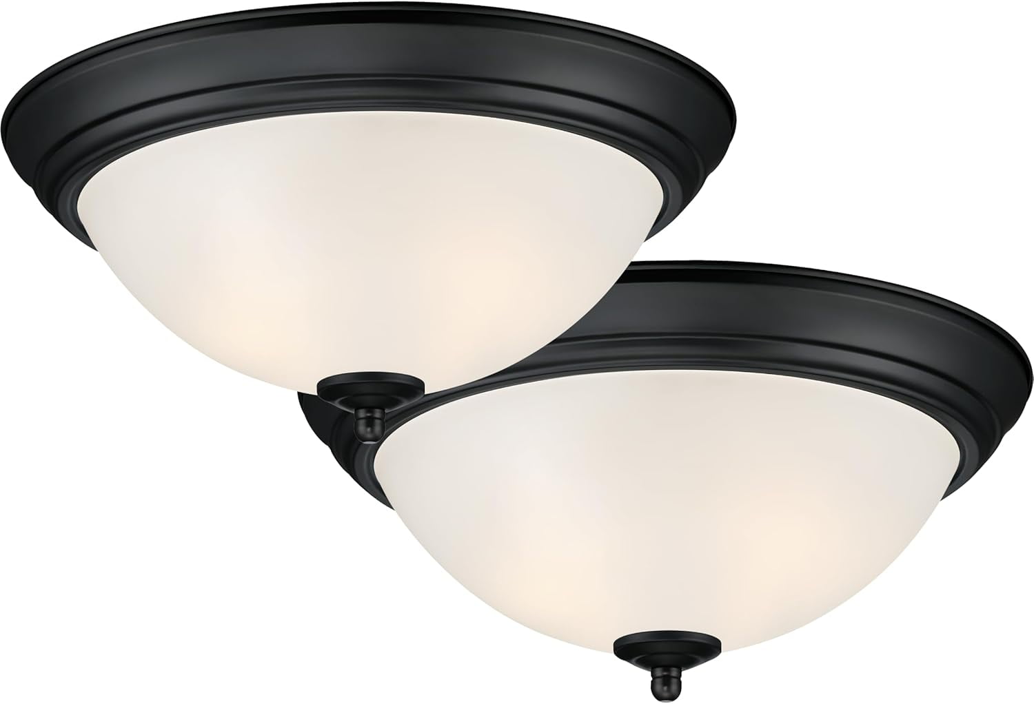 EIKODO-Flush Mount Ceiling Light, 2-Pack, 11 Inch LED Frosted Glass ...