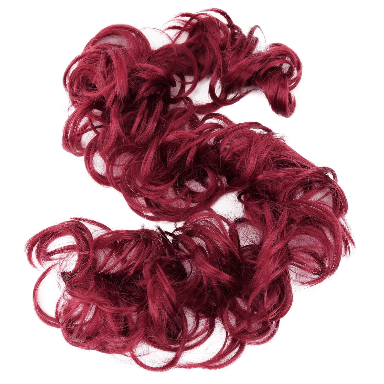 EIKODO-Hairpiece Hair Wrap Heat-resistant Synthetic Fibres Curly Messy ...