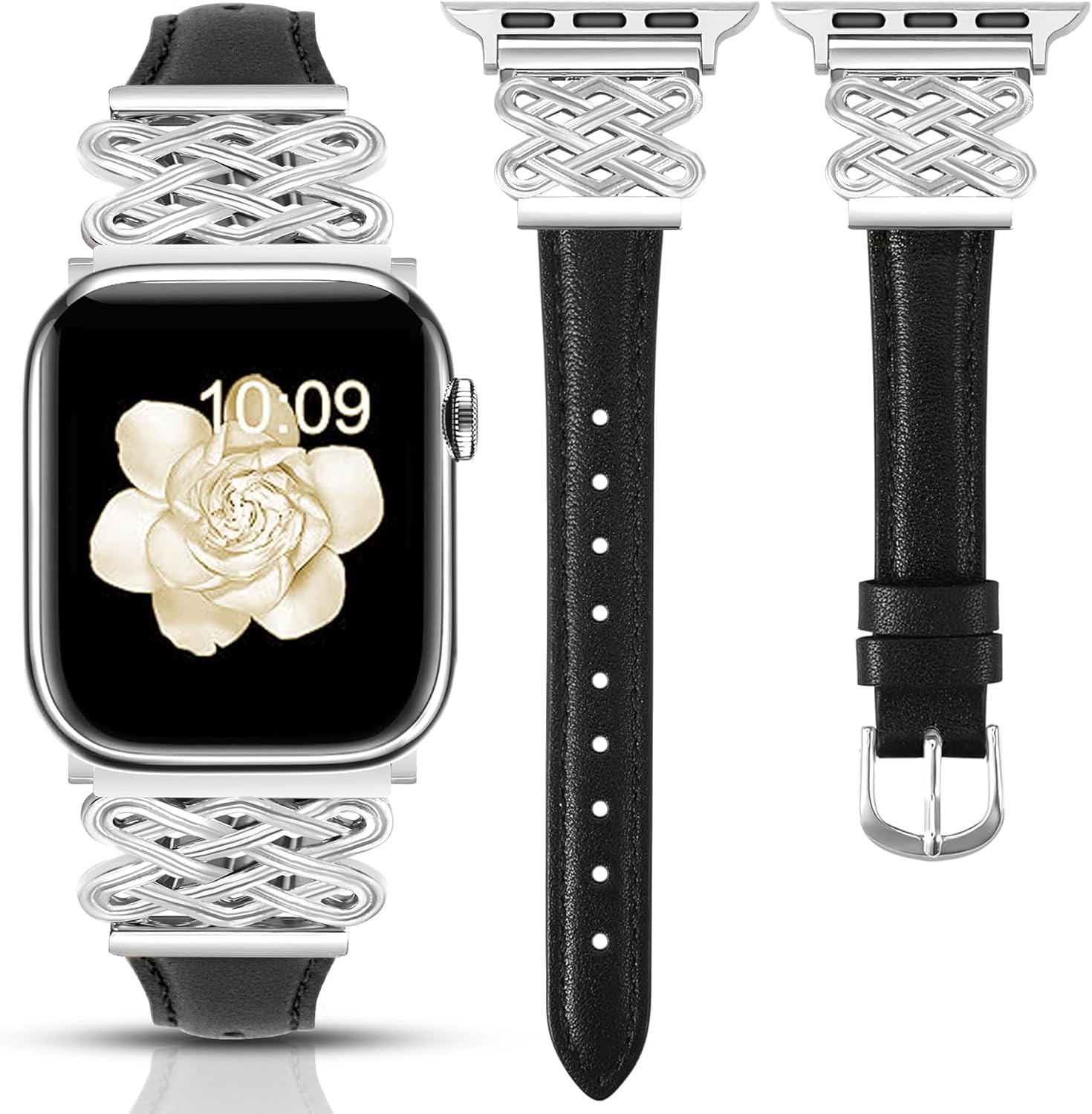 EIKODO-Leather Band for Women Slim Dressy Bands Compatible with Apple ...