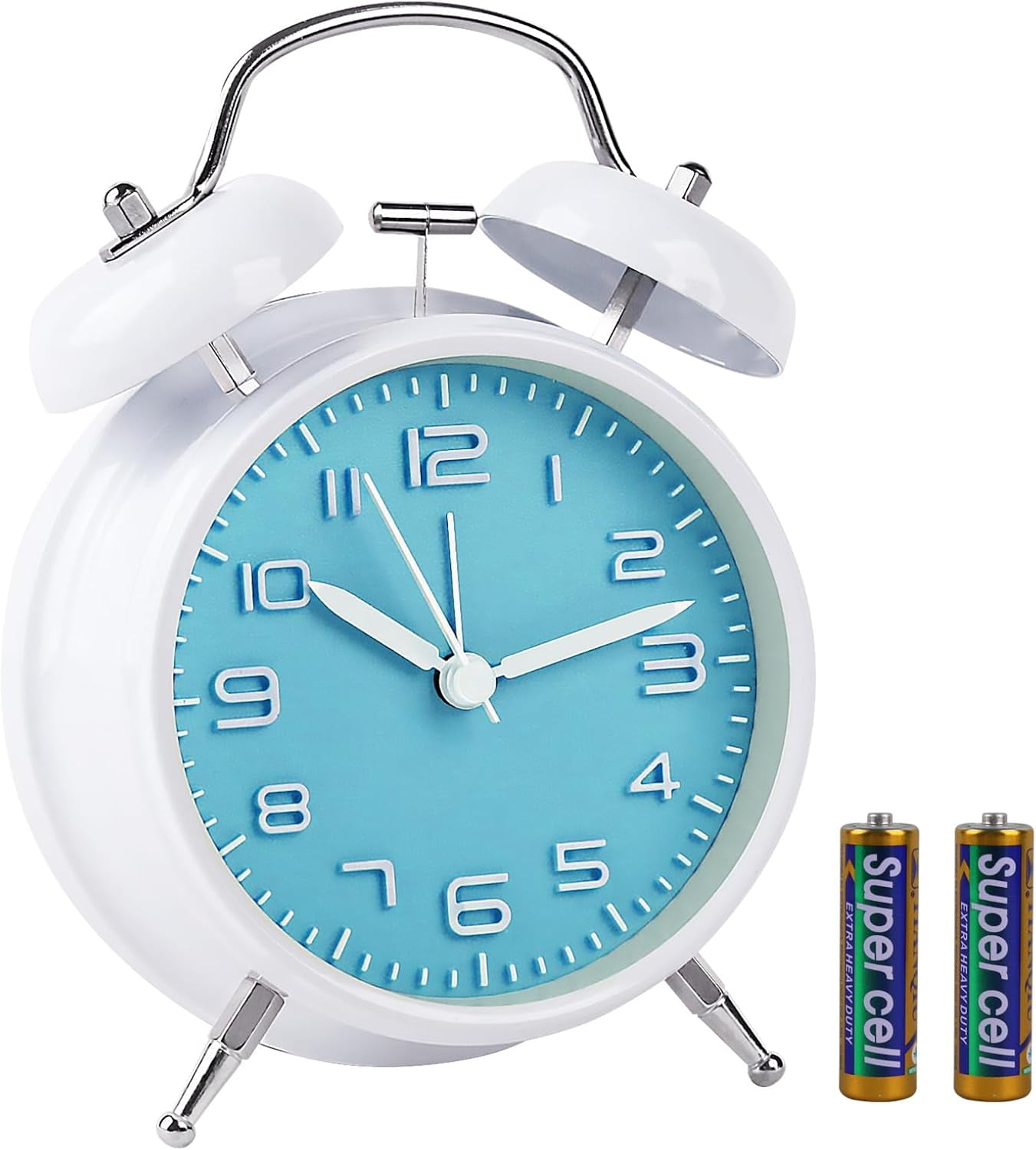 EIKODO-Loud Alarm Clock for Heavy Sleepers 3D Dial Battery Operated ...