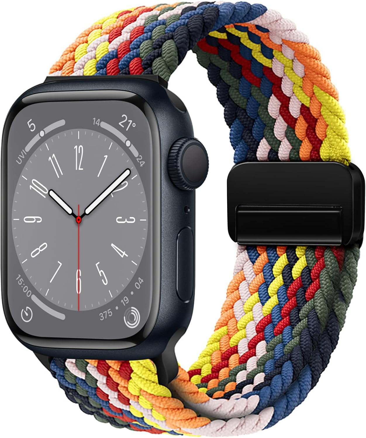 EIKODO-Magnetic Braided Solo Loop Band Compatible with Apple Watch ...