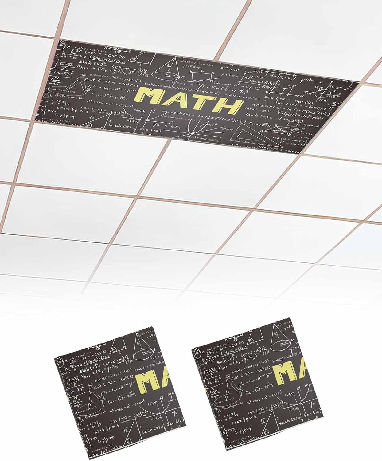 EIKODO-Magnetic Light Cover for Classroom Drop Ceiling,2 Pack 4x2 Ft ...