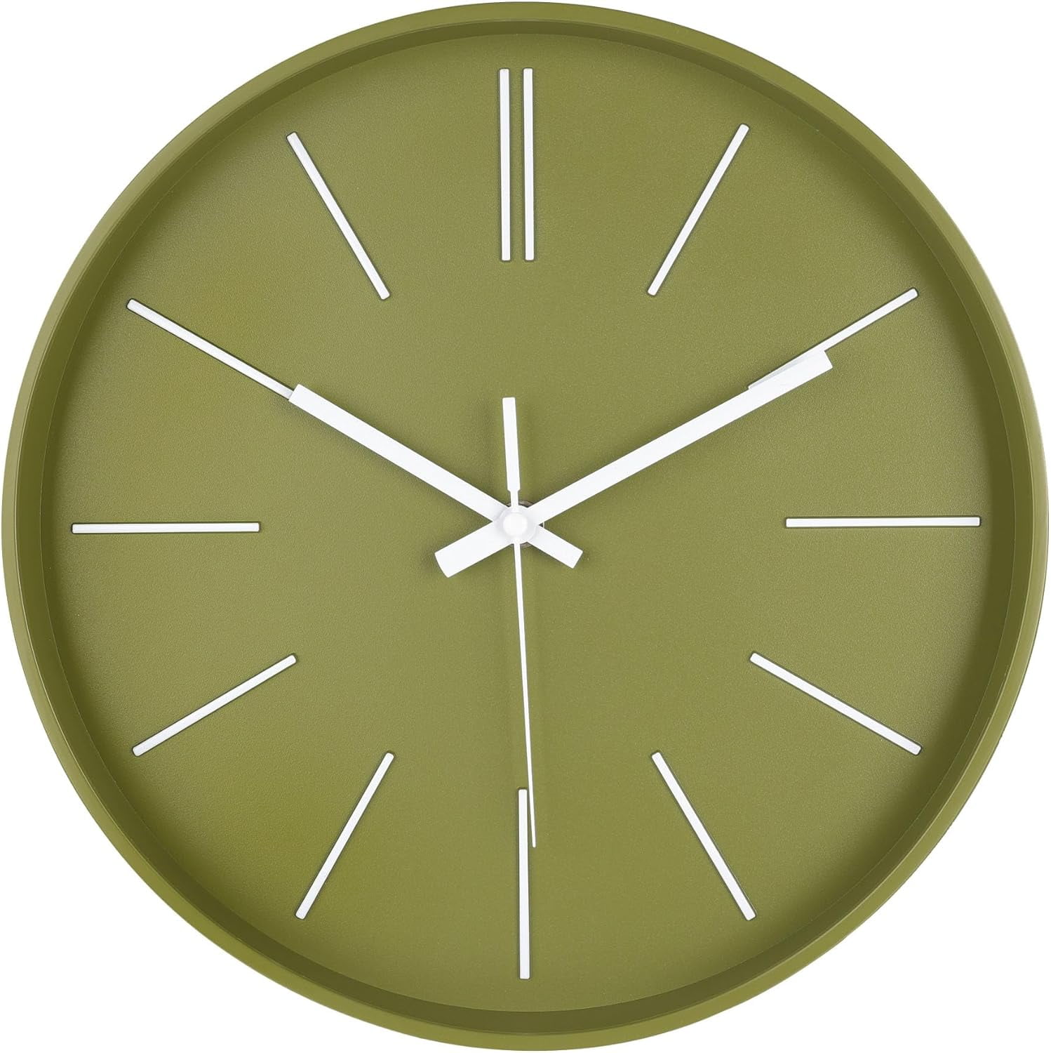 EIKODO-Modern Wall Clock,12 Inch Round Bright Colorful 3D Wall Clocks,Easy to Read,Silent Non ...