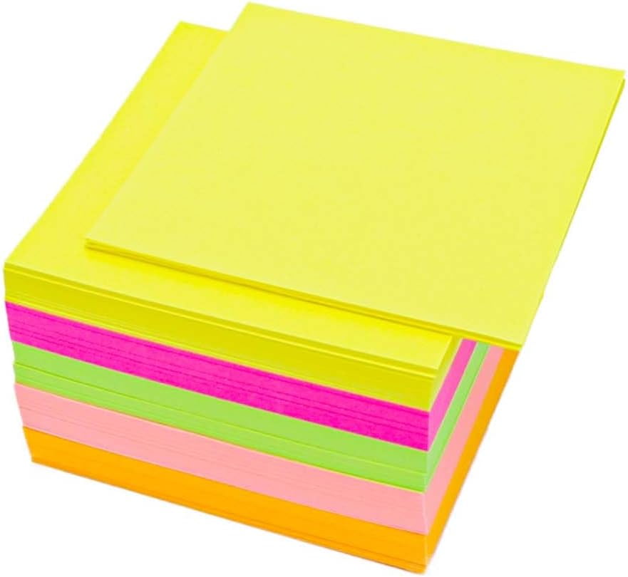 EIKODO-Non Sticky Notes Cube Loose Paper Cubes Bright Color Cute Memo ...