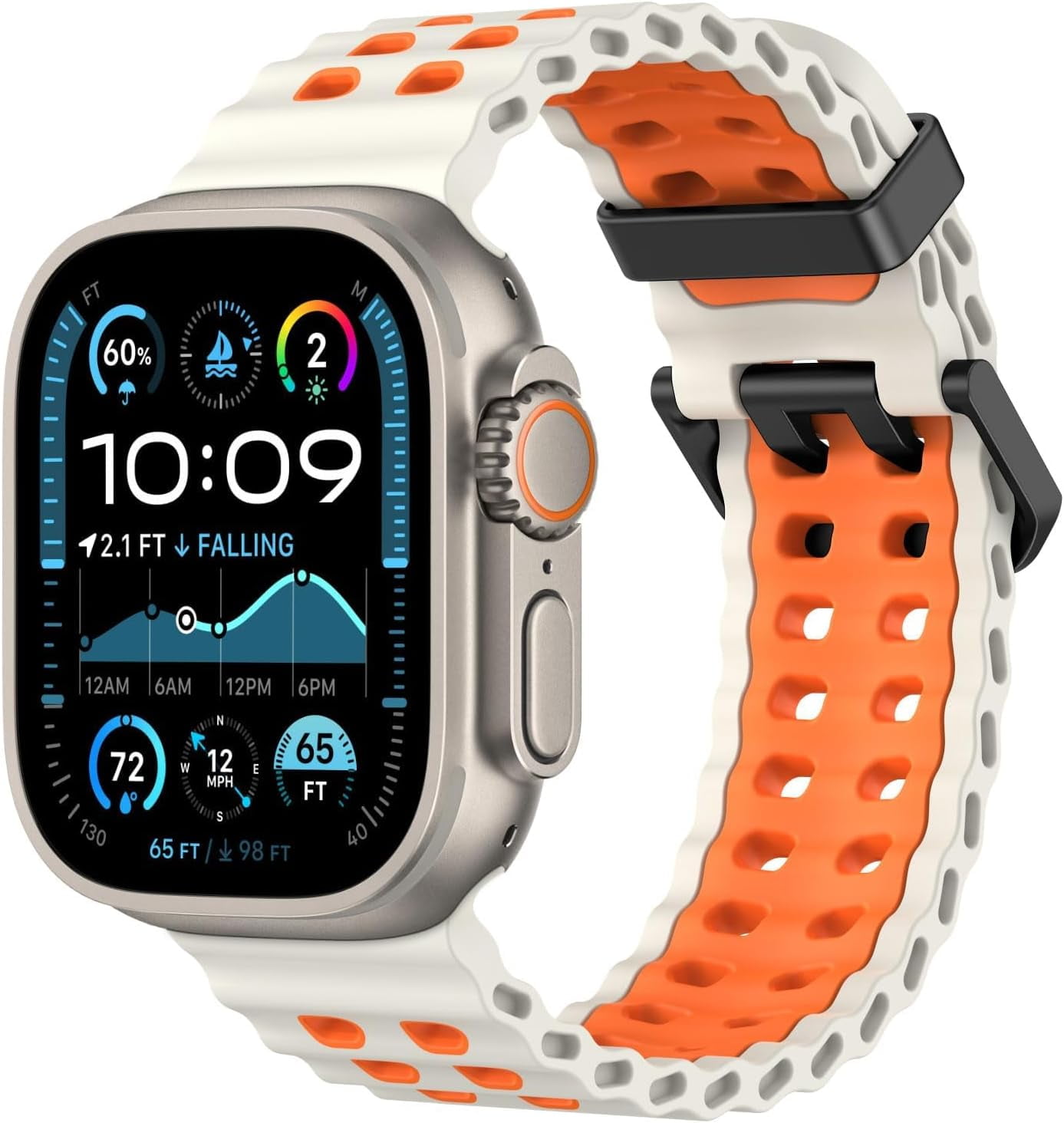 EIKODO-Ocean Band Compatible with Apple Watch Ultra 2/Ultra 49mm,S10 ...