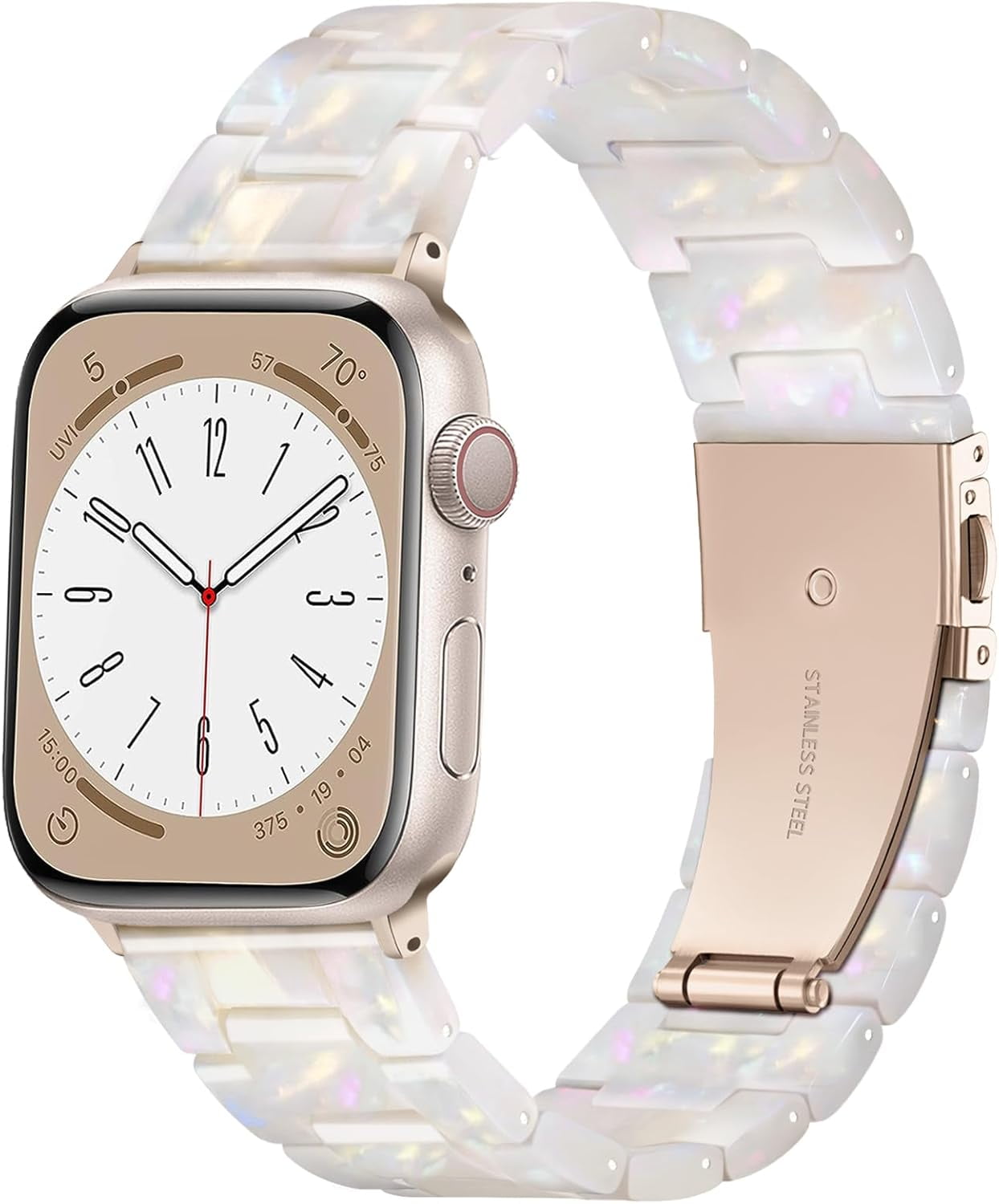 EIKODO-Resin Strap Compatible with Apple Watch Band 40mm 38mm 41mm ...