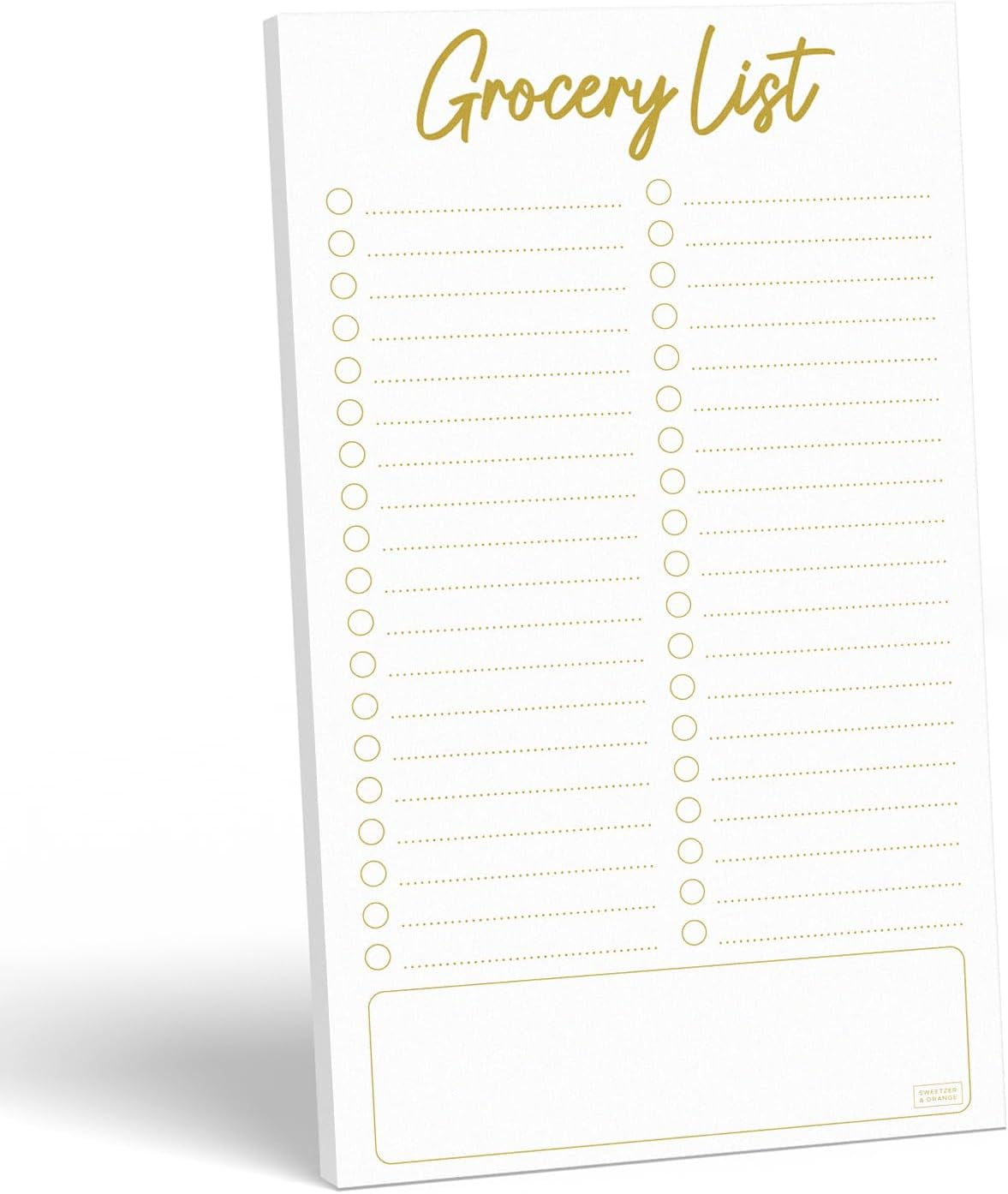 EIKODO-S&O Grocery List Notepad for Organization, Gold Magnetic sheets ...