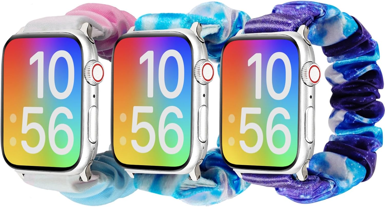 EIKODO-Scrunchie Band Compatible with Kids Apple Watch Band, Soft Nylon ...