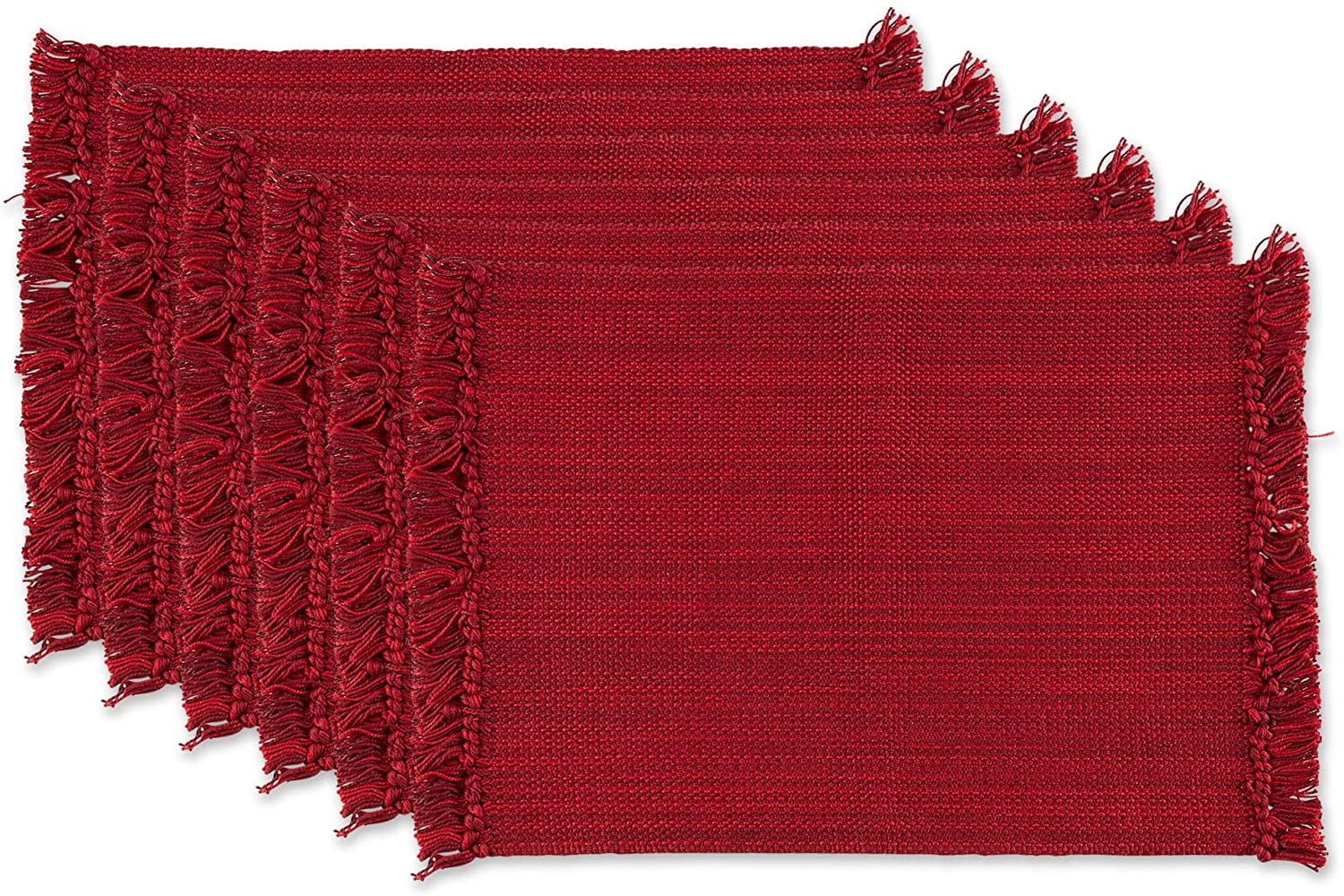 EIKODO-Variegated Tabletop Collection, Placemat Set3x19, Redwood, 6 ...