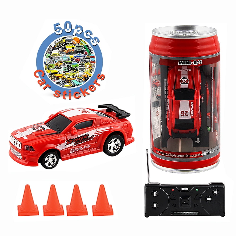 EIMELI 1:45 Kids Plastic 4-wheel Cans Remote Control Car(Red) Mini ...