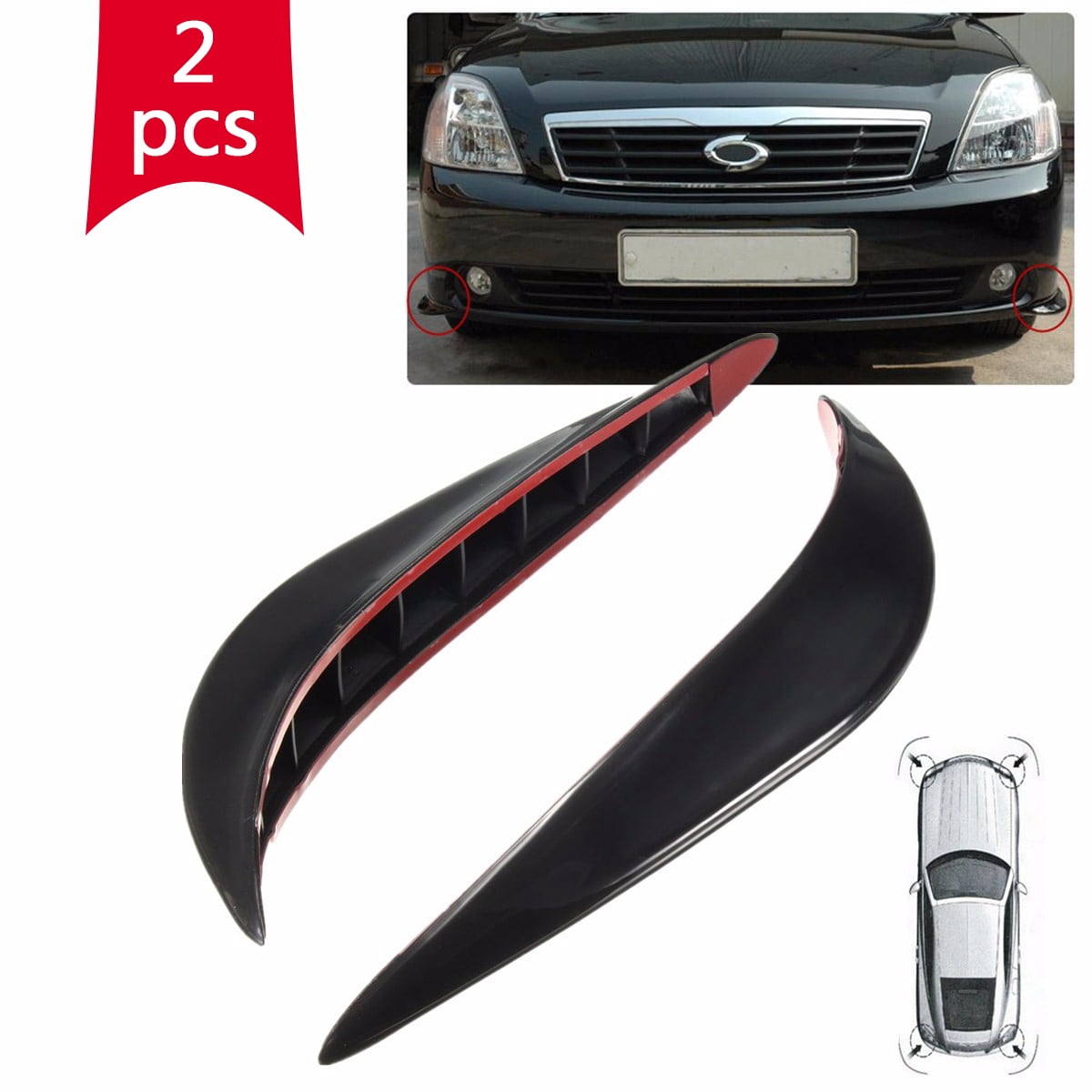 EIMELI 1 Pair Universal Car Anti-Collision Patch Rear Bumper Corner ...