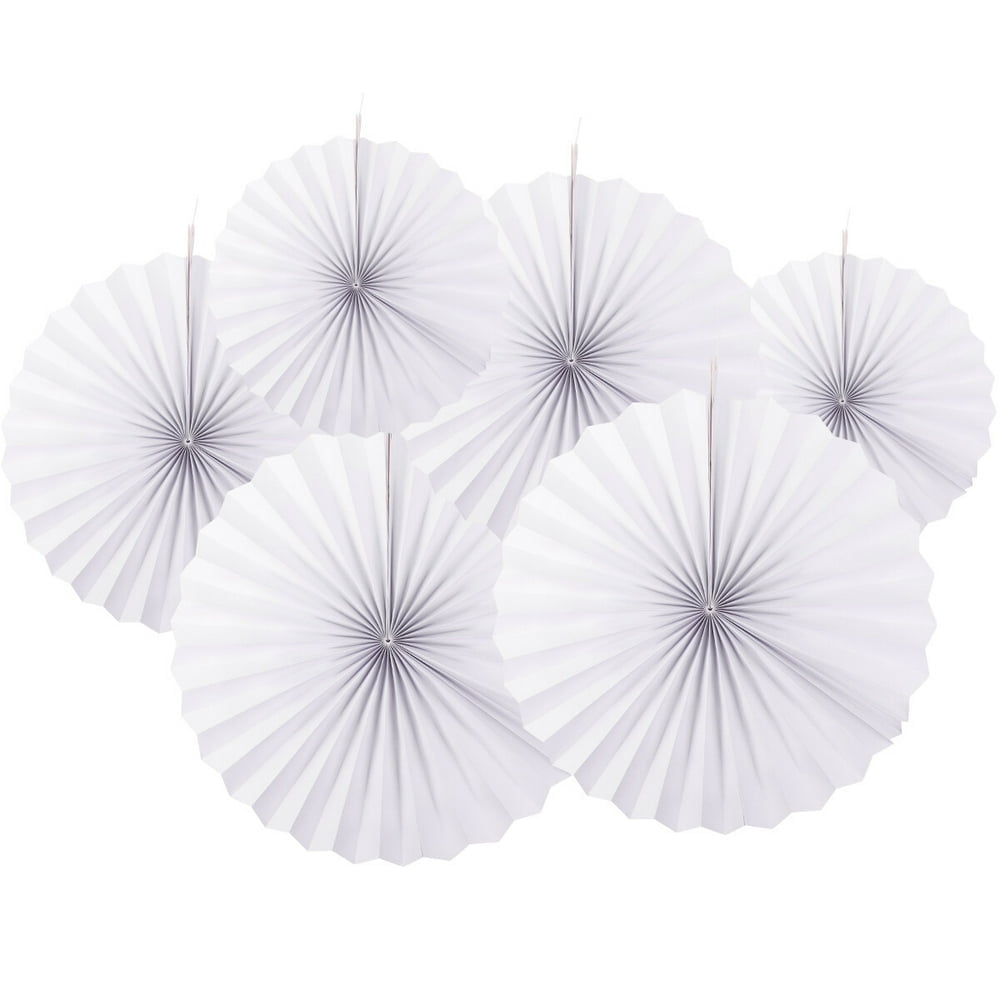 EIMELI 1 Set / 6Pcs Delicate Hangings Paper Fan Flower Kit for Wedding ...