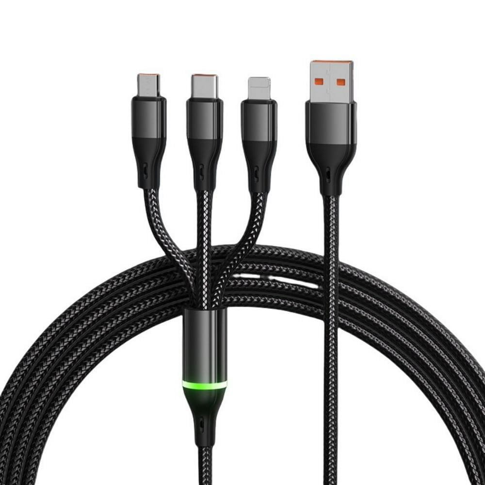 EIMELI 100W 3 In 1 Multi USB Charger Fast Charging Cable Multiple ...