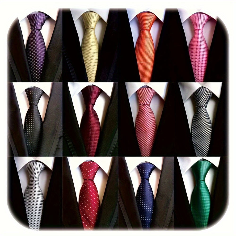 EIMELI 12PCS Luxury Mens Silk Ties - Timeless Classic JACQUARD Weave ...