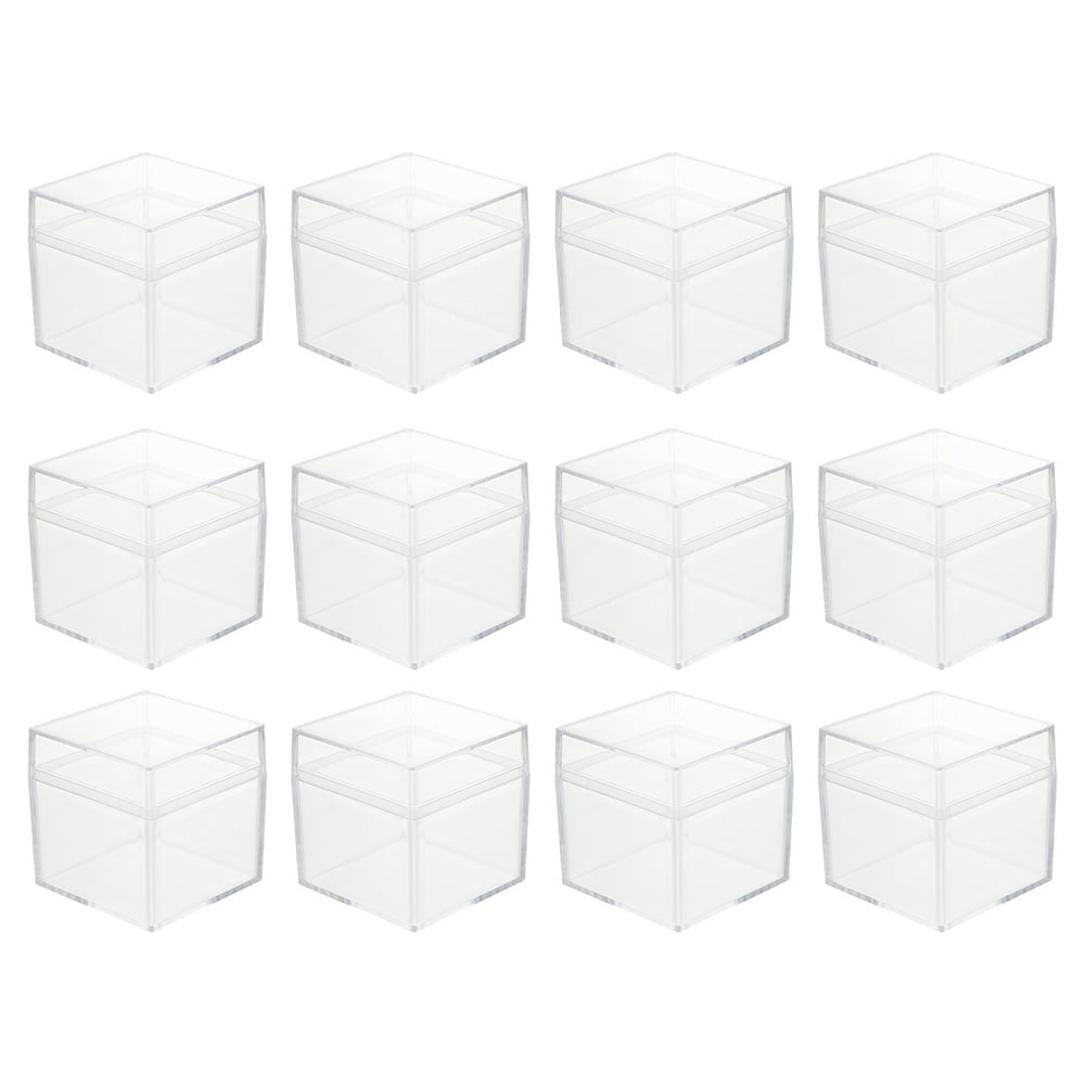EIMELI 12Pcs Square Clear Boxes with Lids 5x5x5cm - Walmart.com