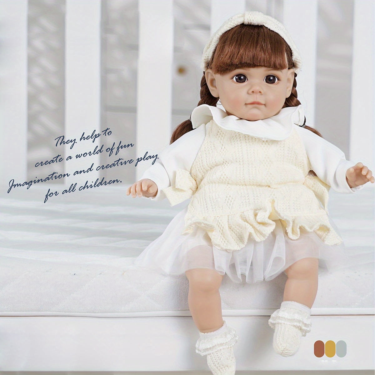 EIMELI 14-Inch Reborn BeBe Baby Doll - Soft Vinyl Head and Limbs Cotton ...