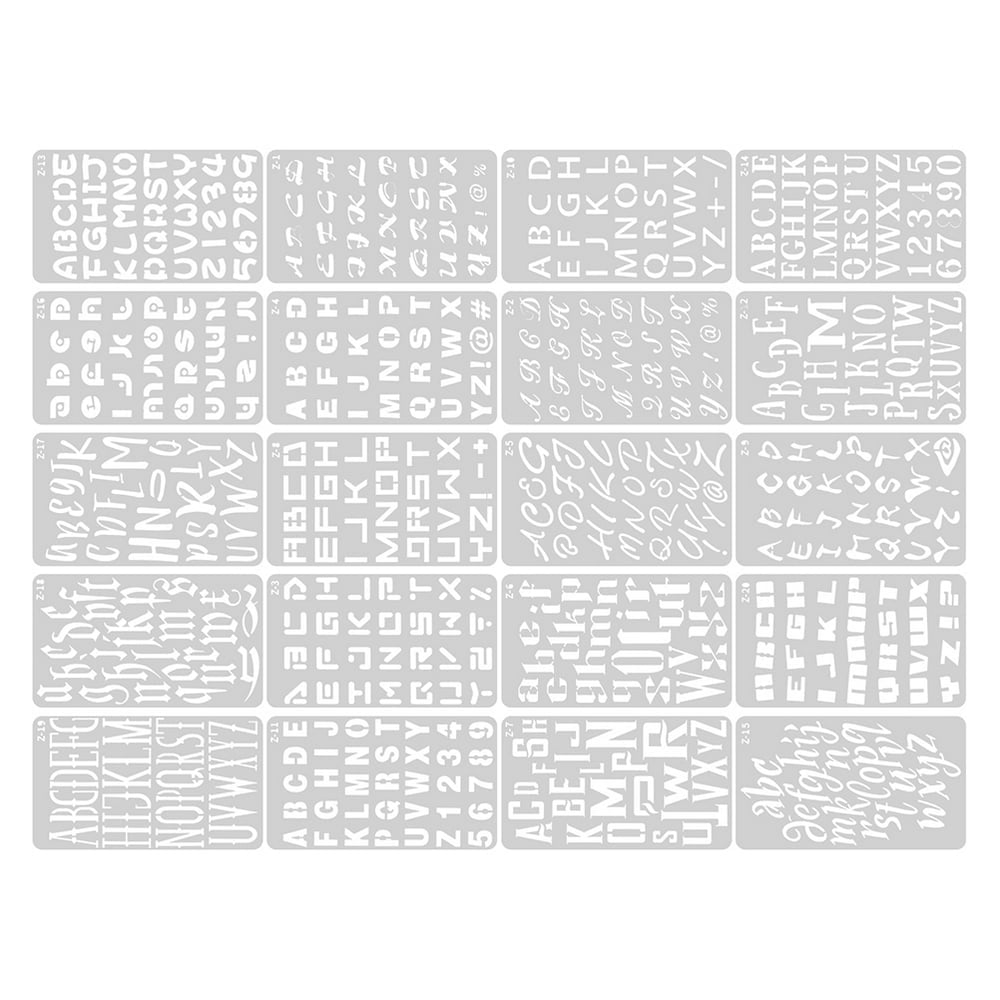 EIMELI 2 Sets Reusable Alphabet Stencils For Crafts Plastic Letter ...