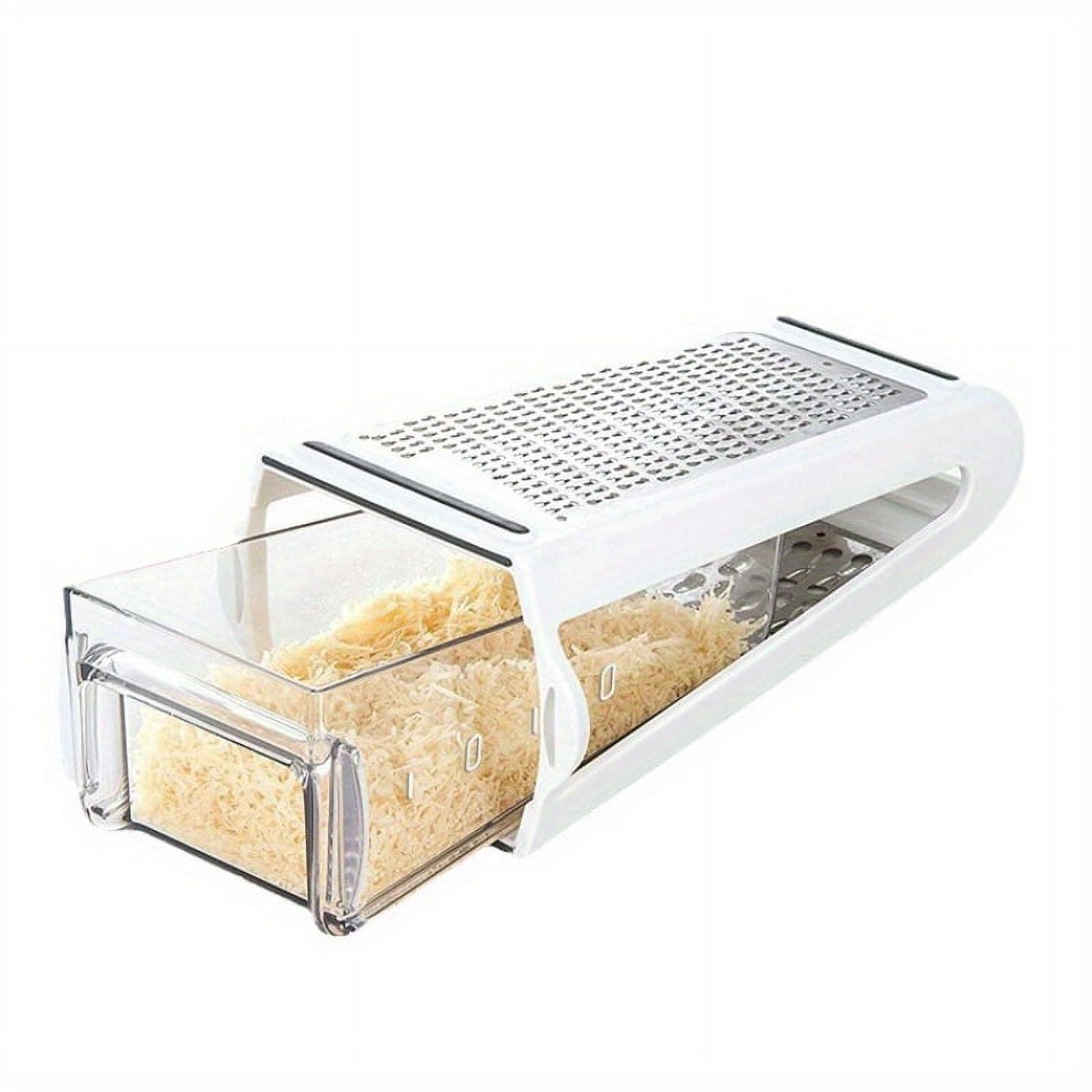 EIMELI 2-in-1 Stainless Steel Cheese Grater with Storage Container ...