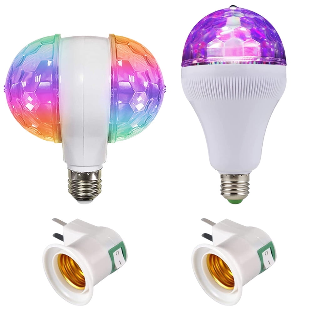 EIMELI 2Pcs Disco Light Rotating Bulb,Led Kaleidoscope Strobe Light ...
