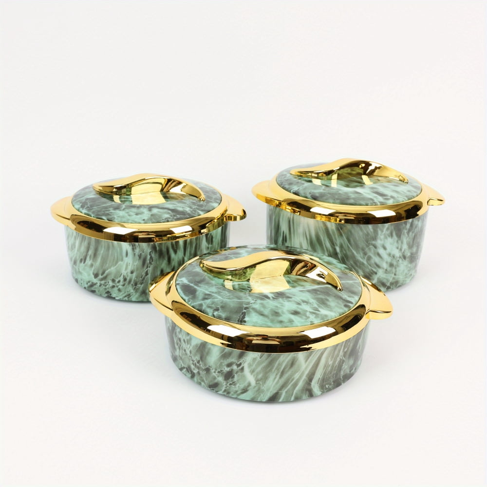 EIMELI 3-Piece Golden Touch Food Warmer Set - Insulated Thermal ...